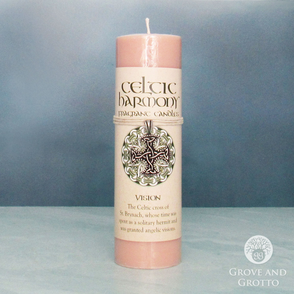 Celtic Harmony Pillar Candle with Pewter Pendant (Vision) – Grove and ...