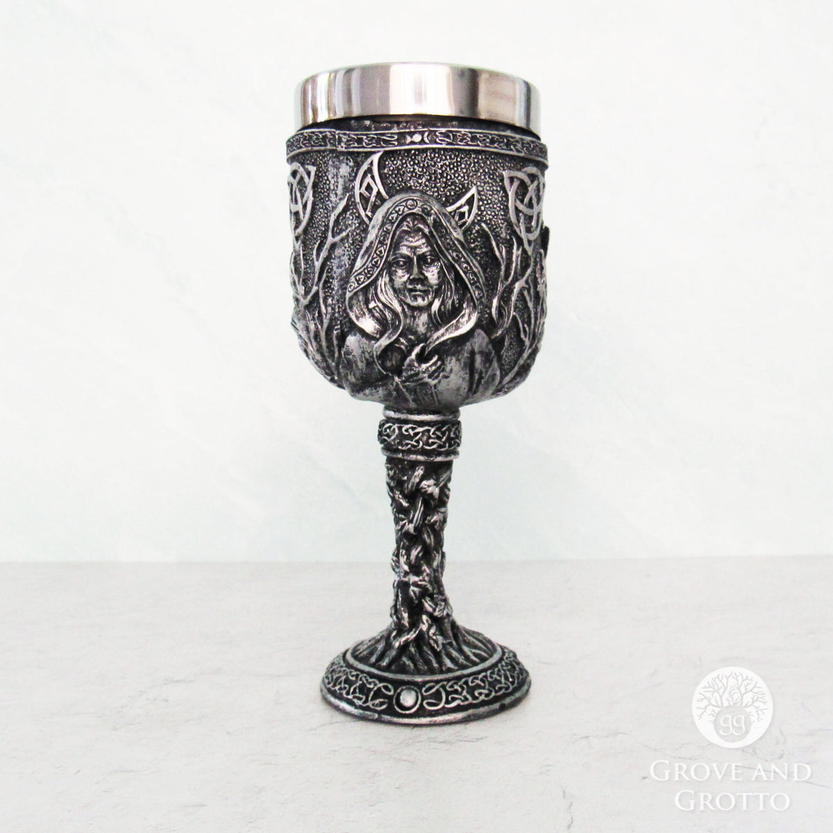 Triple Moon Goddess Chalice – Grove and Grotto