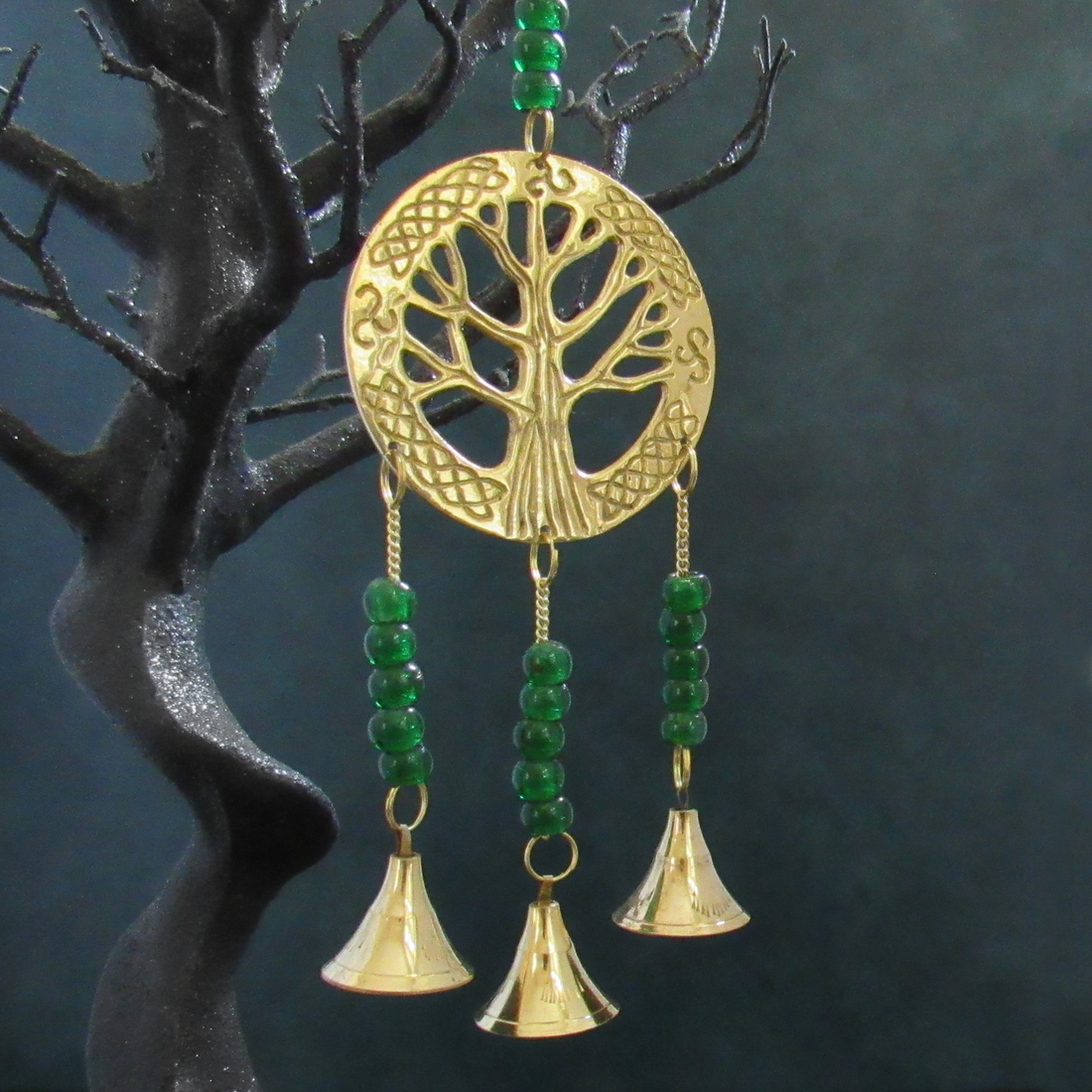 Brass Tree of Life Chime with Beads – Grove and Grotto