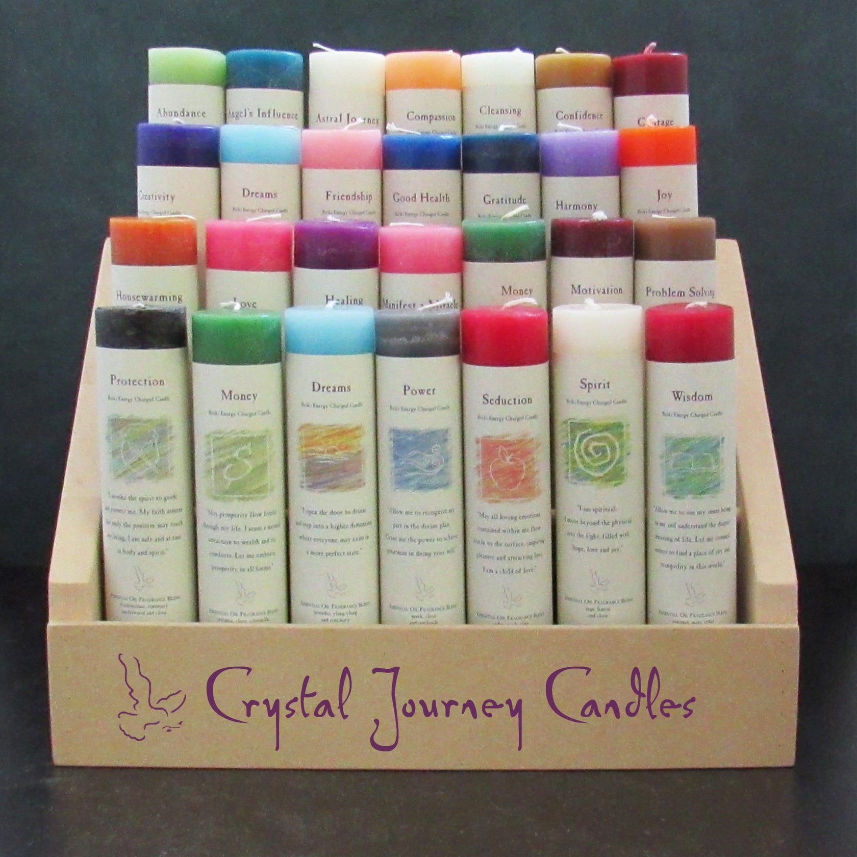 Crystal Journey Herbal Magic Candle - Problem Solving – Grove and Grotto