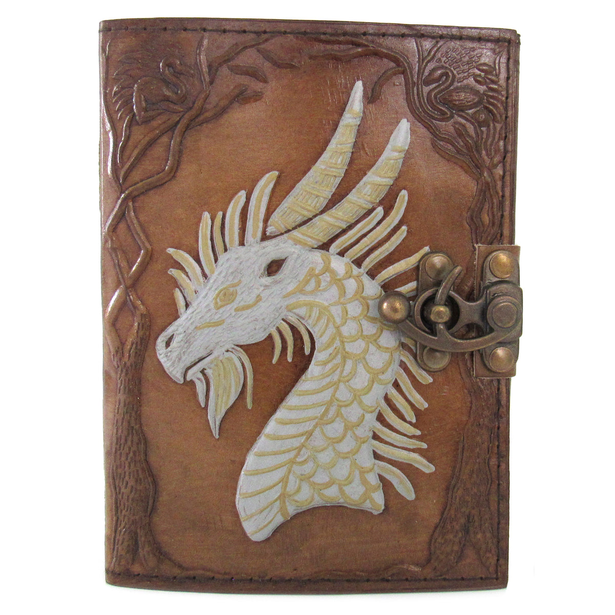 White Dragon Journal with Aged Paper – Grove and Grotto
