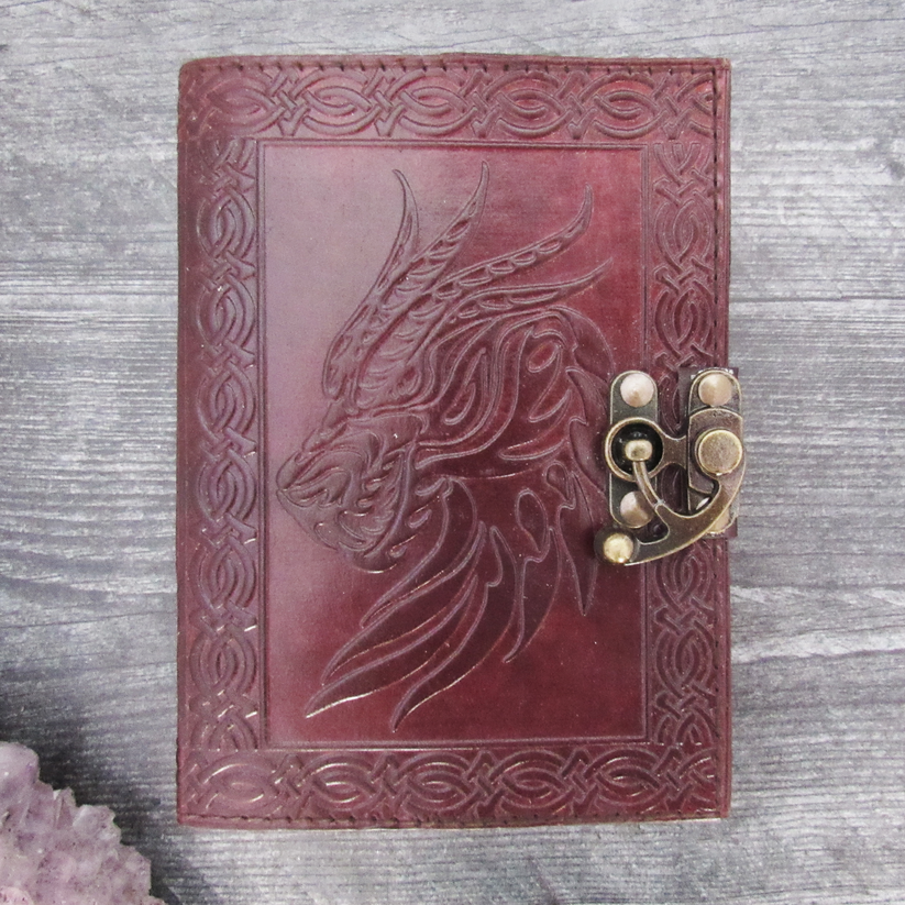 Celtic Dragon Leather Journal with Latch – Grove and Grotto