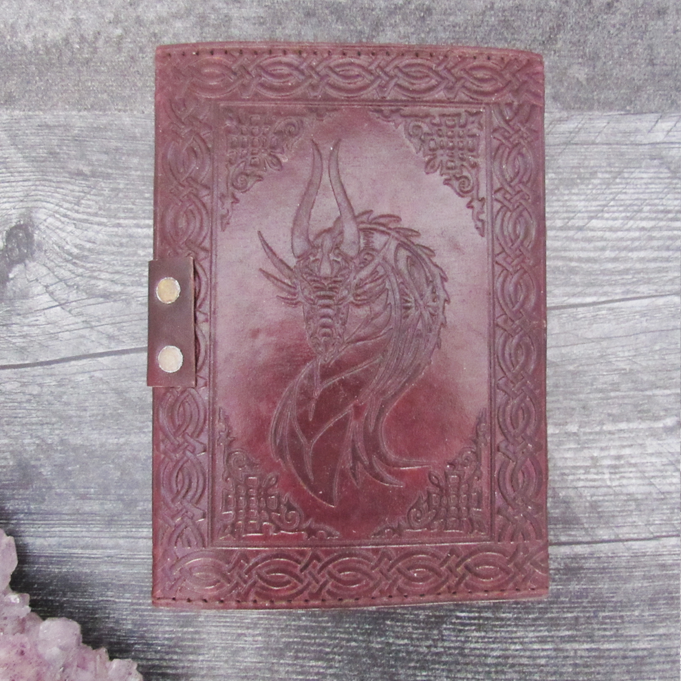 Celtic Dragon Leather Journal with Latch – Grove and Grotto