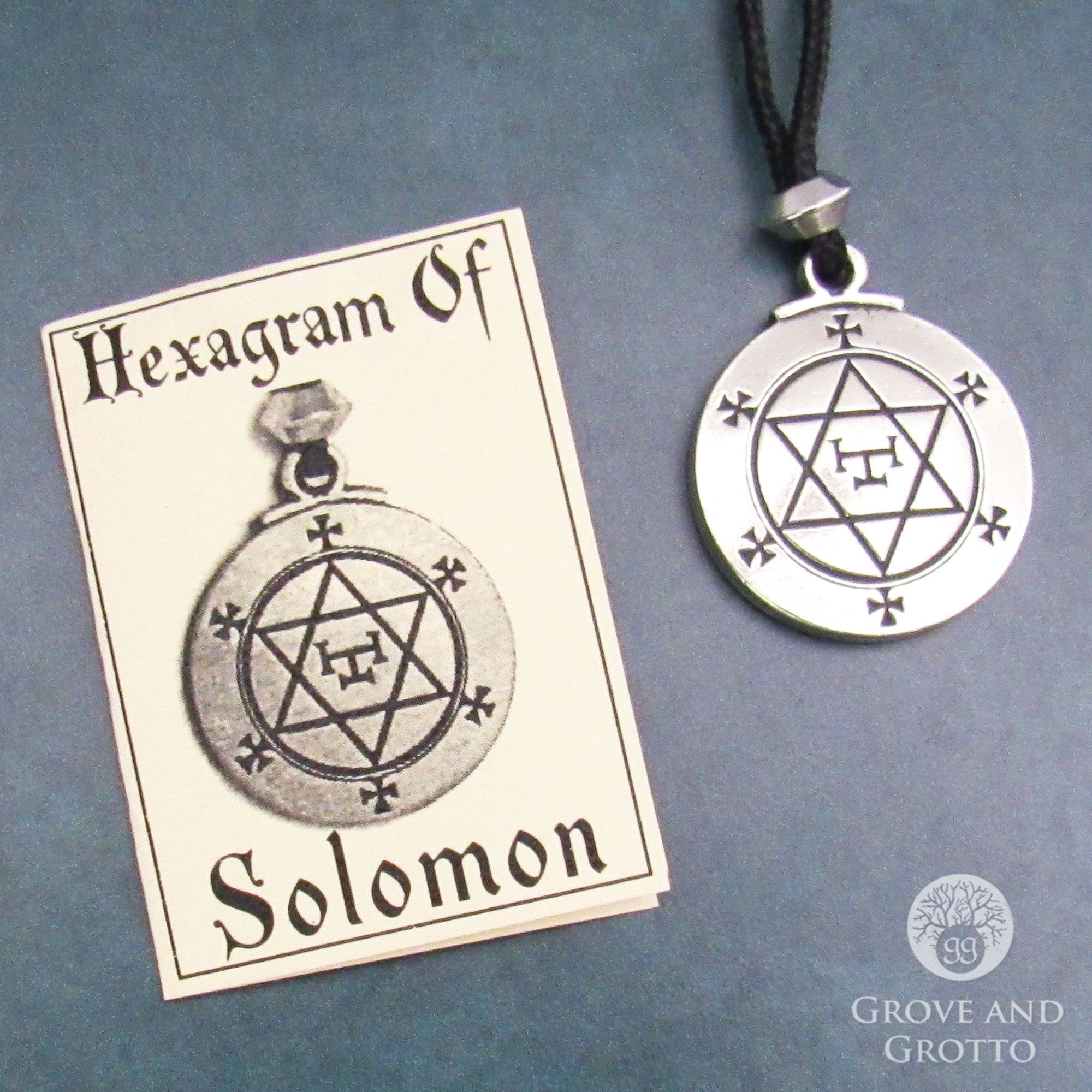Hexagram of Solomon Pewter Talisman – Grove and Grotto