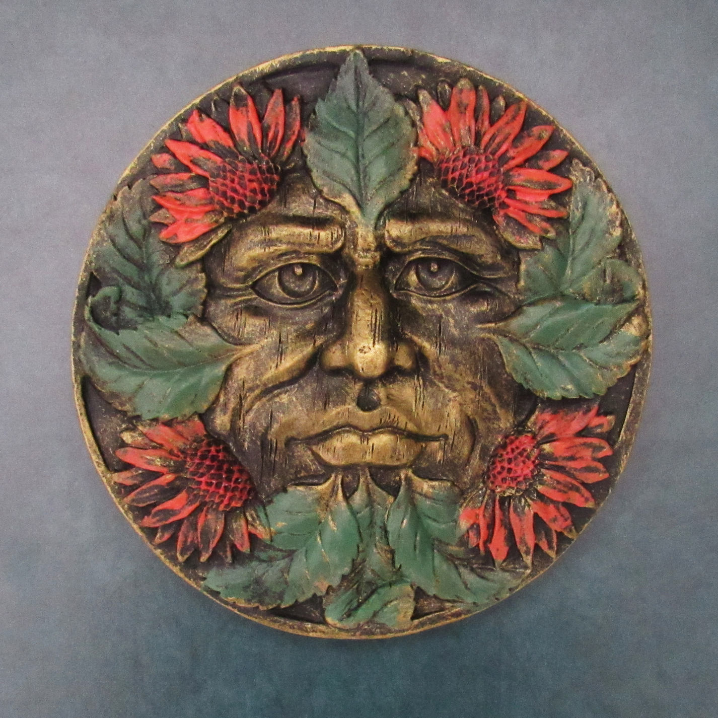 Green Man Seasonal Plaque (Summer) – Grove and Grotto