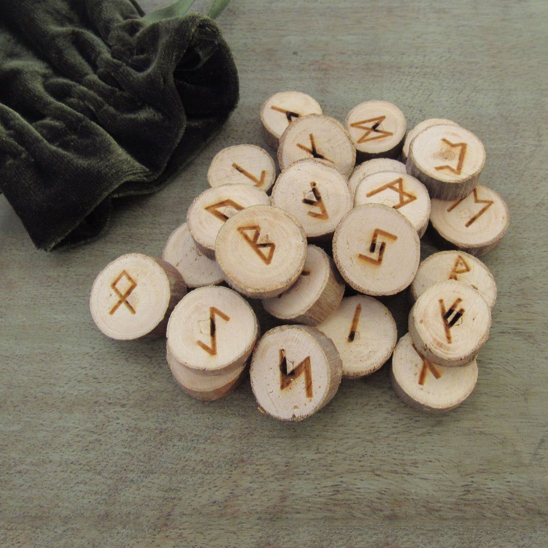 Poplar Wood Rune Set – Grove and Grotto