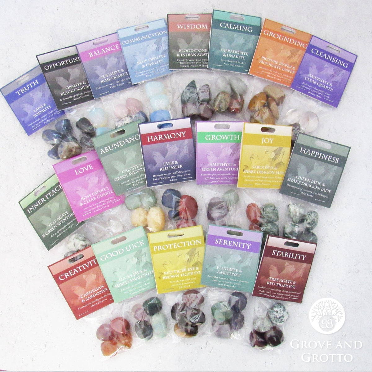 Wisdom Gemstones (Bloodstone and Indian Agate) - Package of 4 – Grove ...