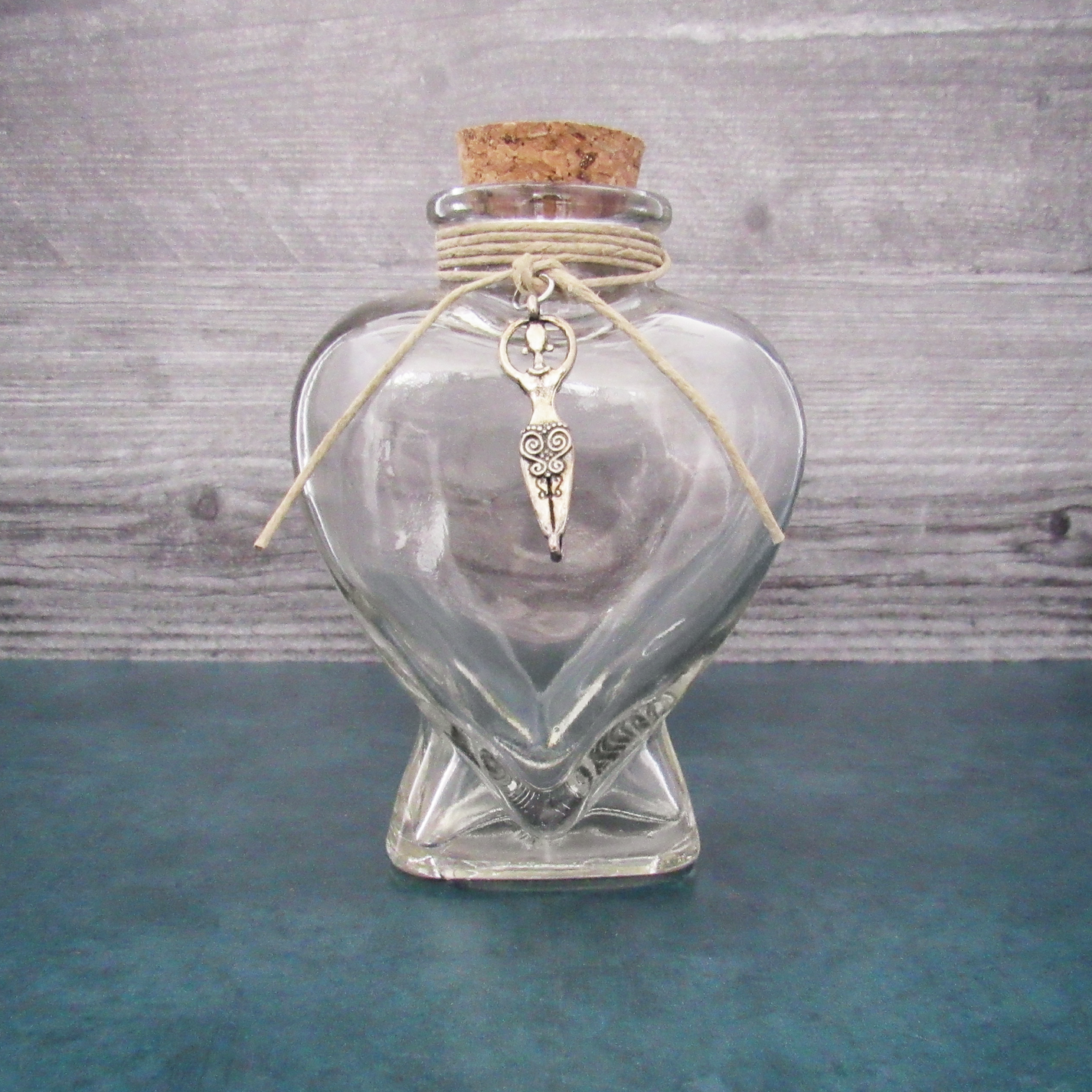 Heart-Shaped Witch Bottle with Goddess Charm – Grove and Grotto