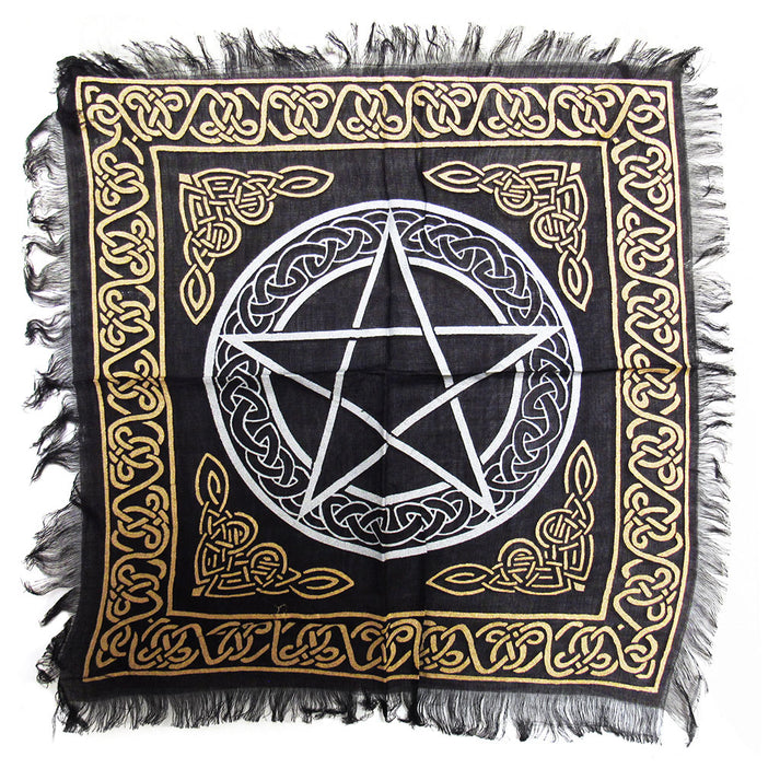 Pentagram Altar Cloth (18 Inches) - Silver and Gold – Grove and Grotto