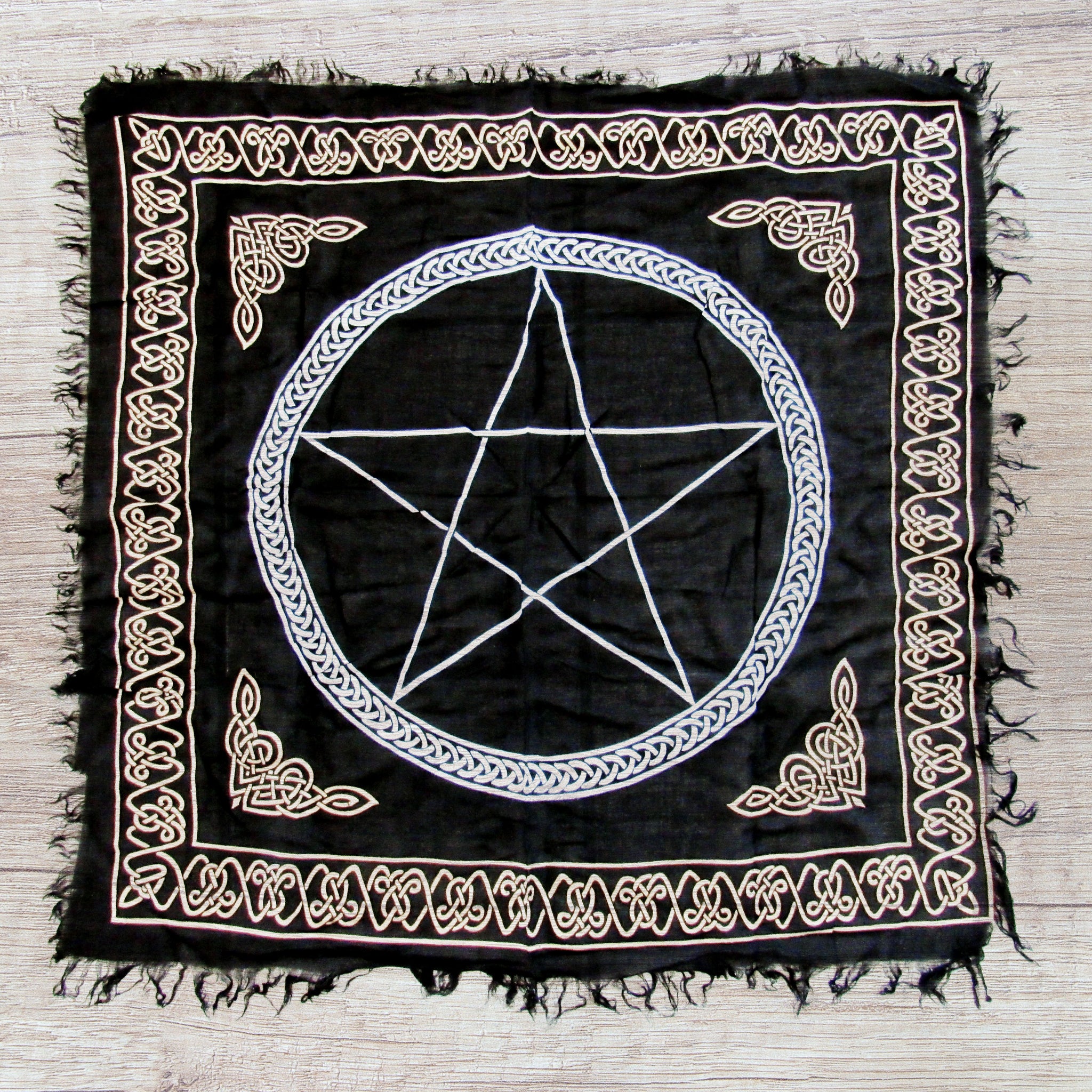Celtic Pentagram Altar Cloth (36 Inches) - Silver and Gold – Grove and ...