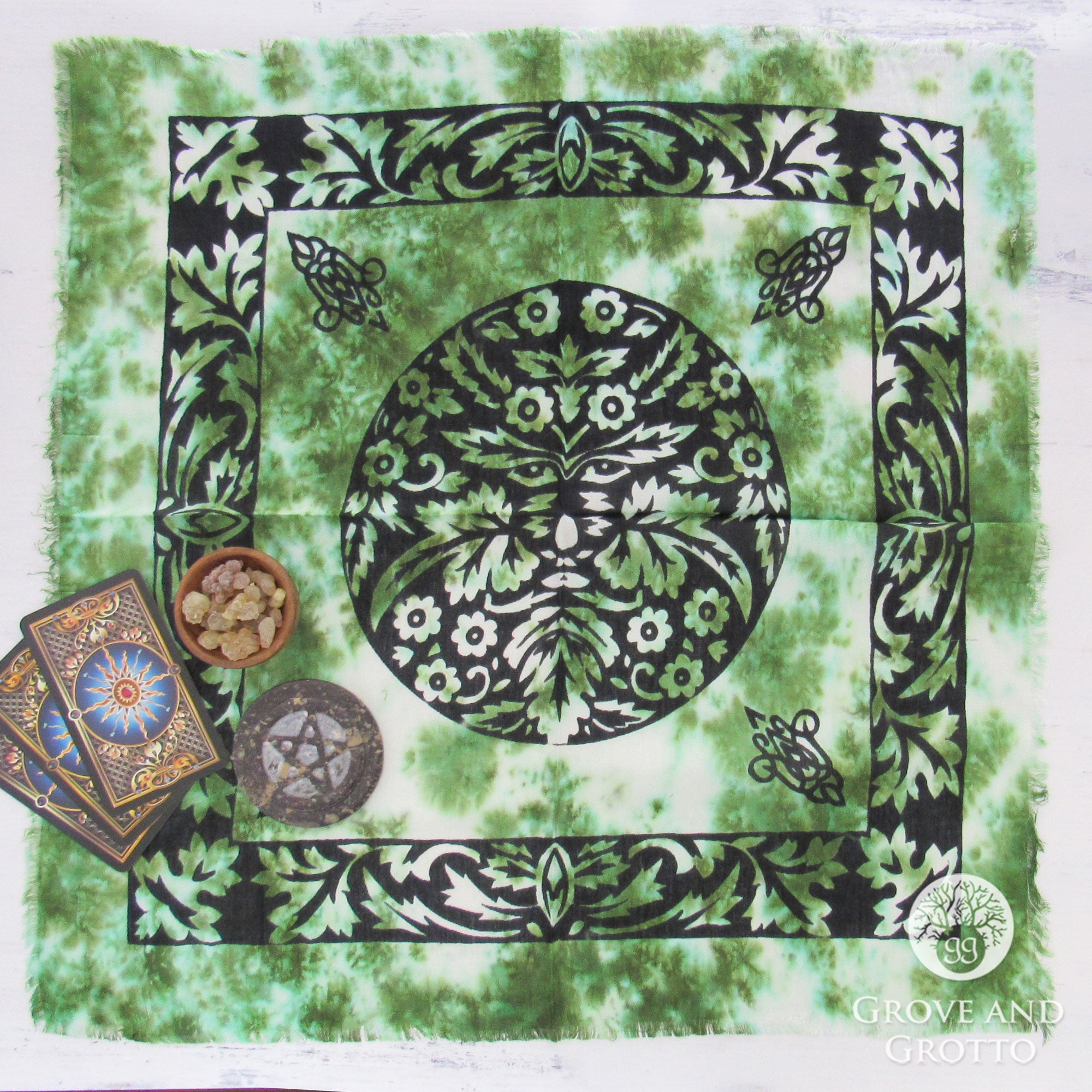 Green Man Altar Cloth (18 Inches) – Grove and Grotto