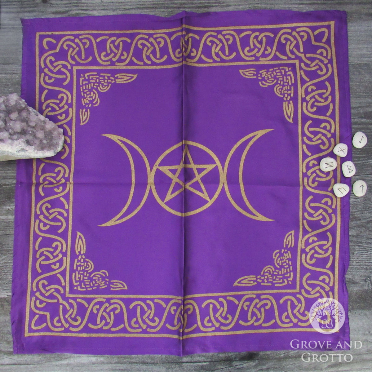 Purple Triple Moon Altar Cloth (21 Inches) – Grove and Grotto