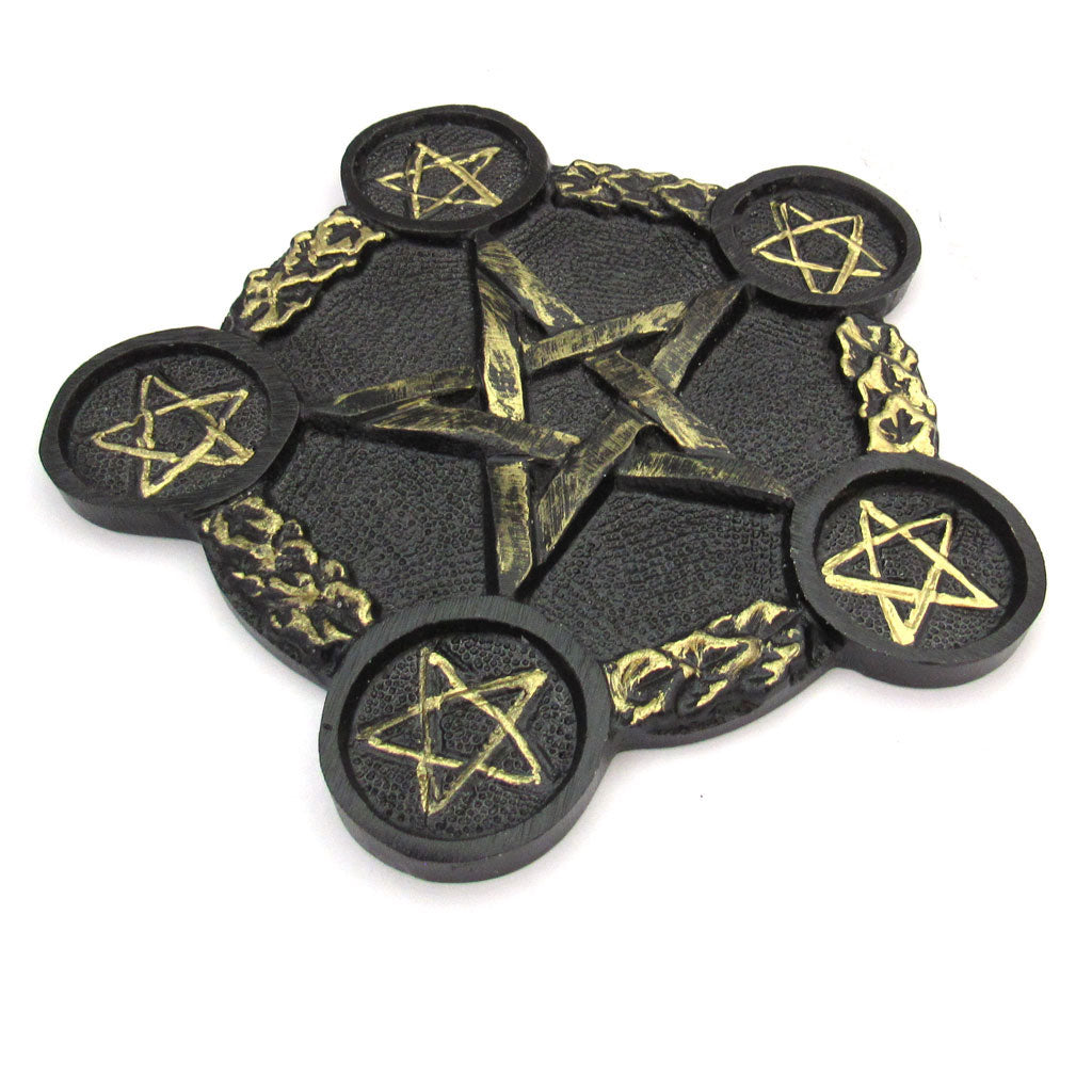 Pentagram Altar Plate and Tealight Holder – Grove and Grotto