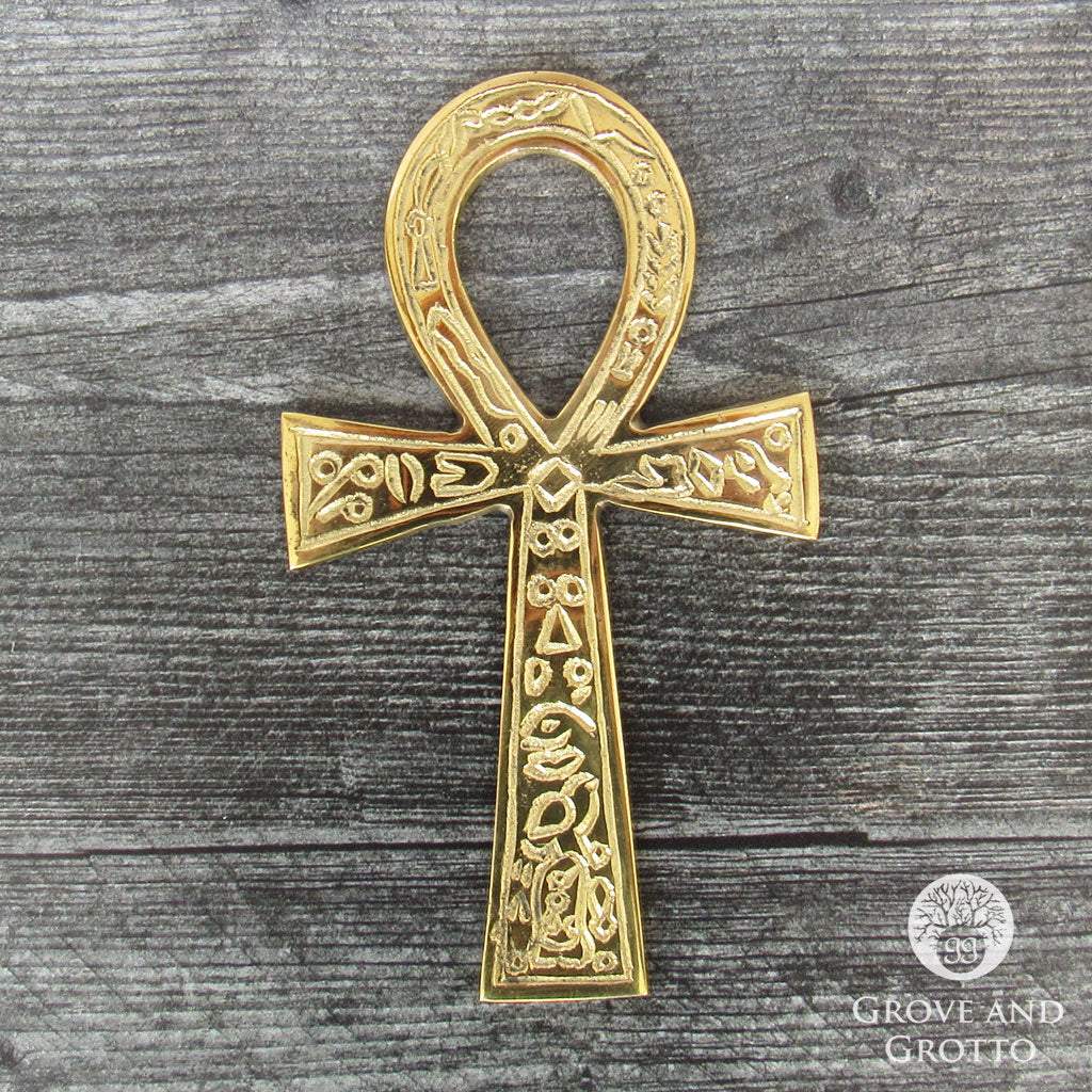 Brass Ankh Altar Tile (6 Inches) – Grove and Grotto