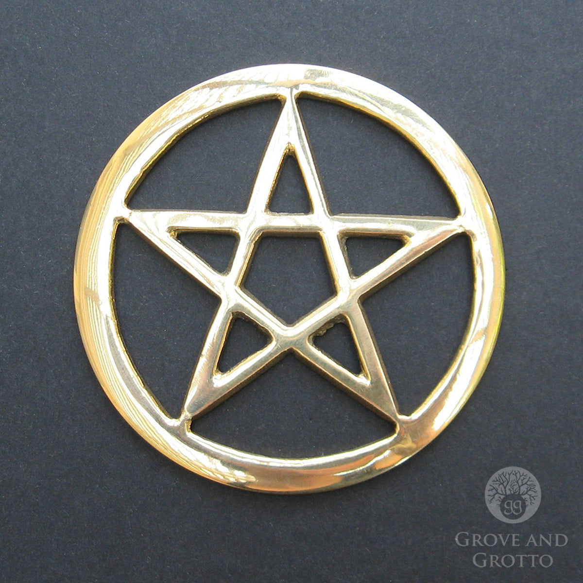 Brass Pentacle Altar Tile (3 Inches) – Grove and Grotto