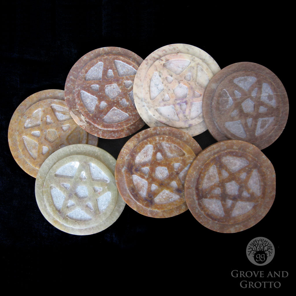 Pentagram Stone Altar Tile (3 Inches) – Grove and Grotto