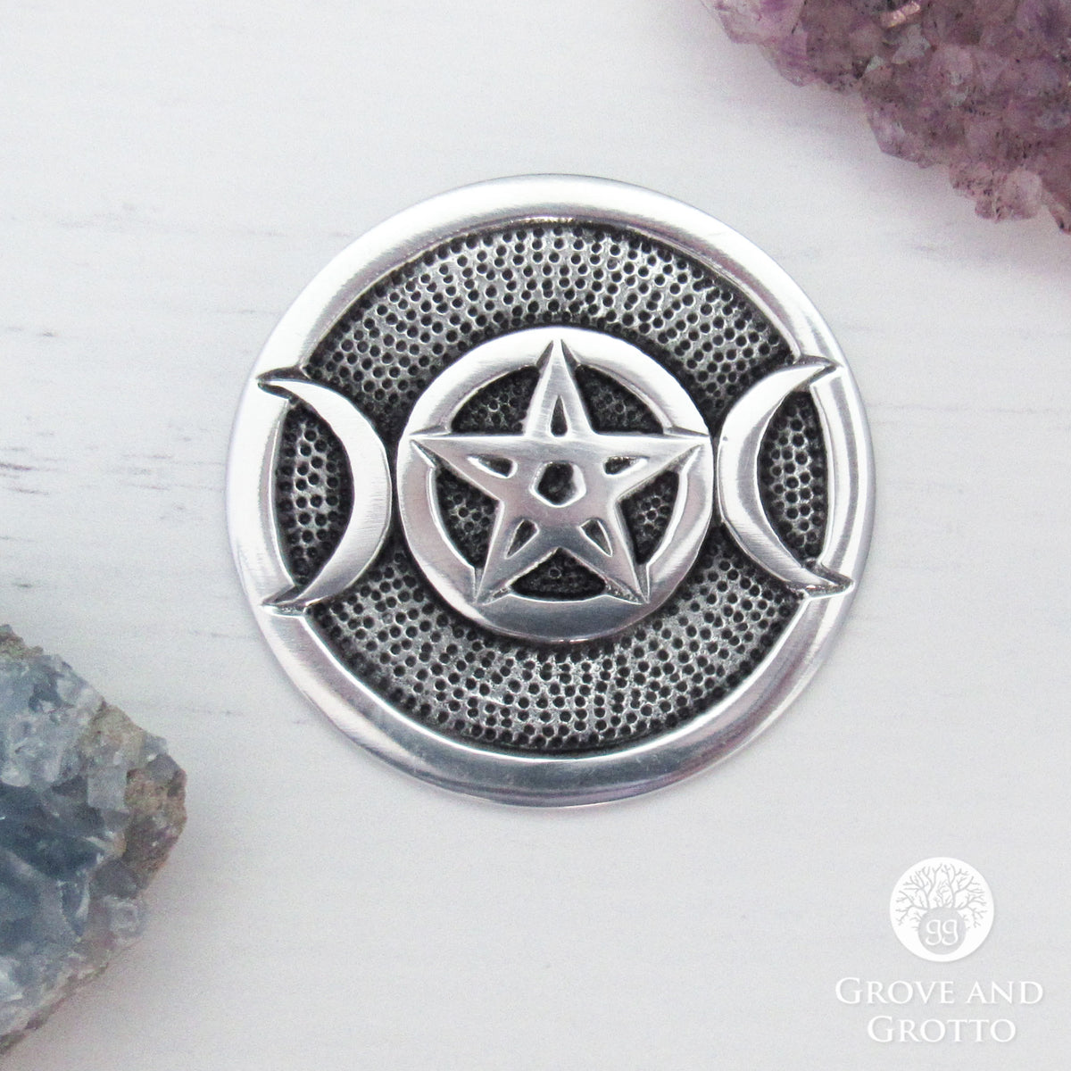 Triple Moon Altar Tile (3 Inches) – Grove and Grotto