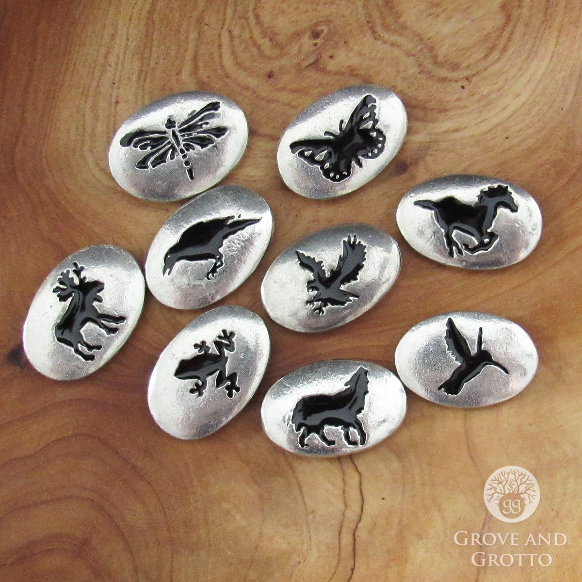 Raven Pewter Pocket Stone – Grove and Grotto