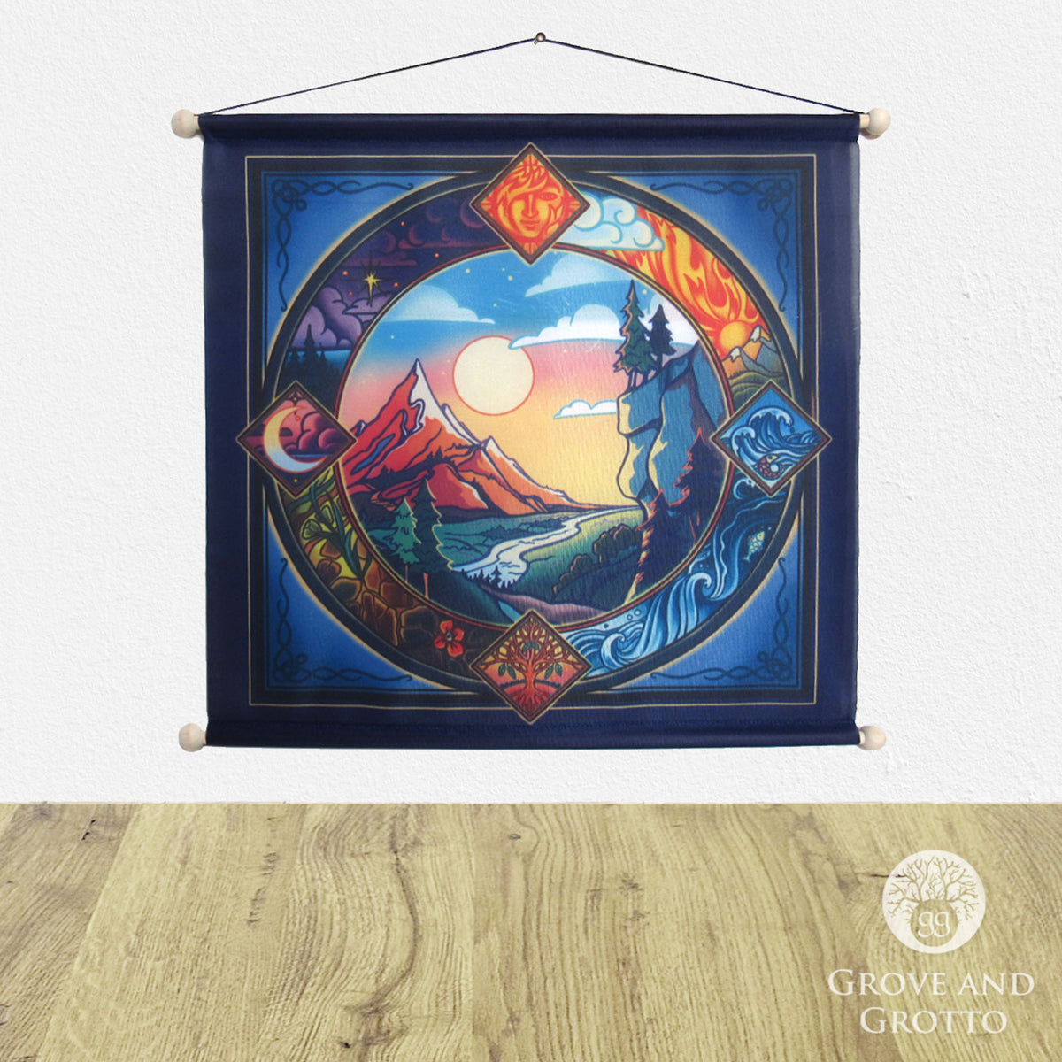 Four Elements Hanging Banner – Grove and Grotto