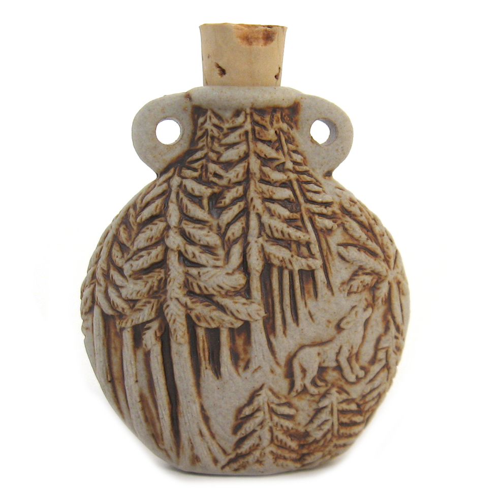Wolf Ceramic Bottle – Grove and Grotto