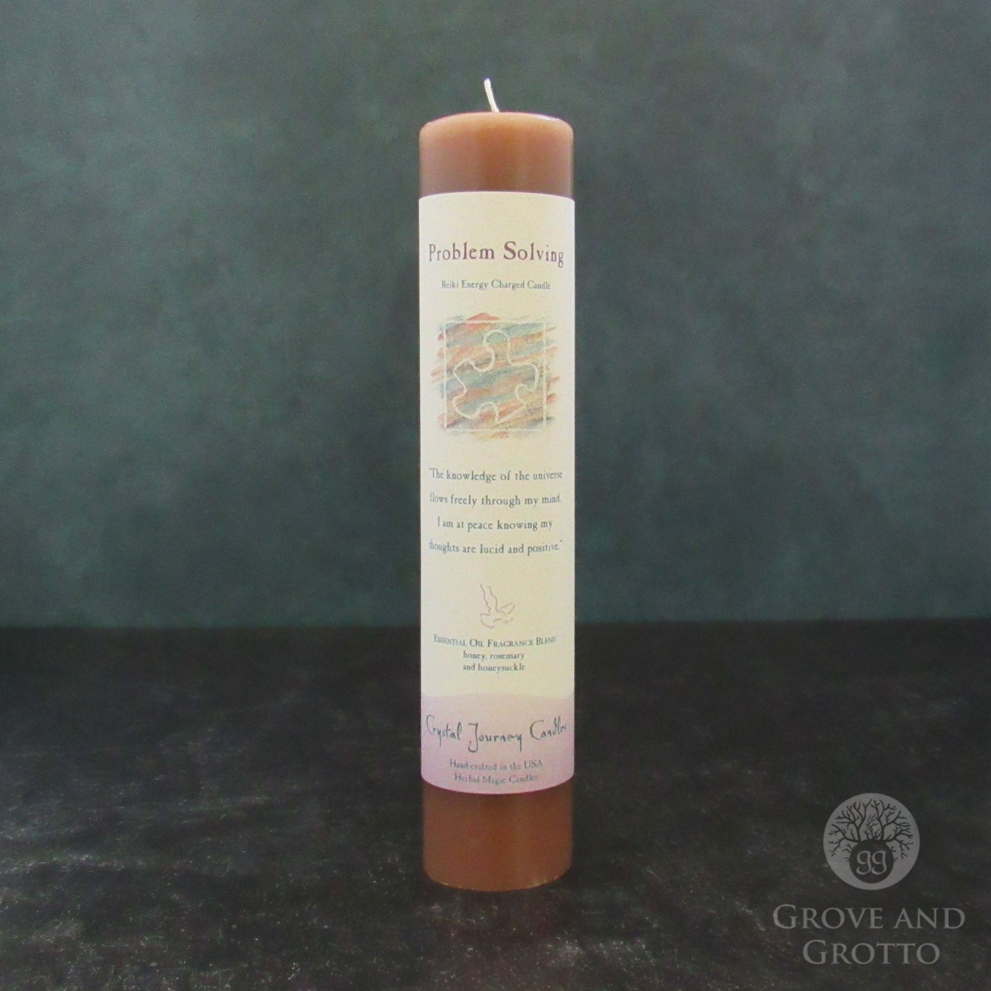Crystal Journey Herbal Magic Candle - Problem Solving – Grove and Grotto