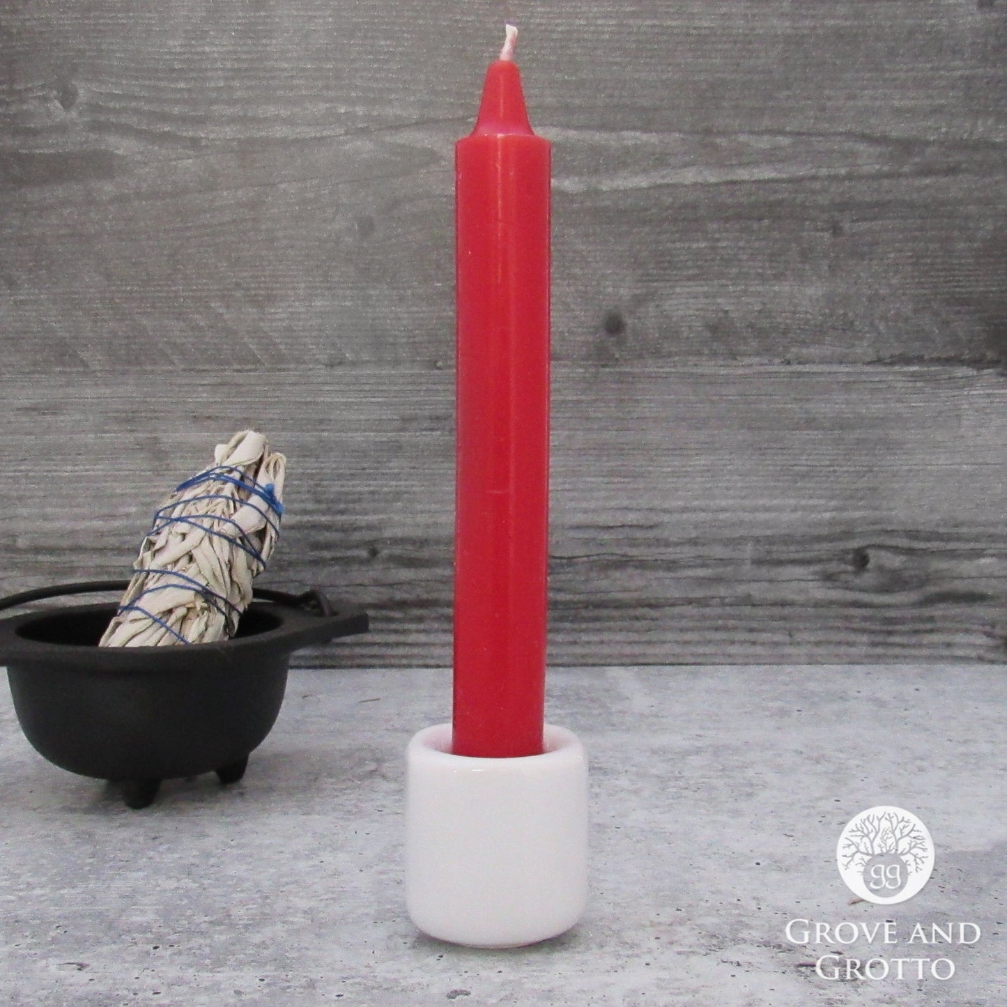 6-Inch Basic Candle (Red) – Grove and Grotto