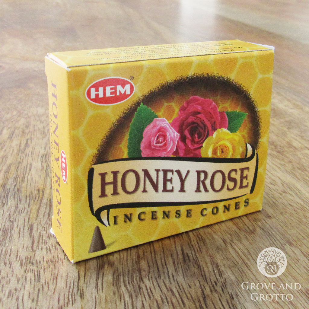 HEM Incense Cones - Honey Rose – Grove and Grotto