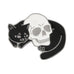 Cat with Skull Enamel Pin – Grove and Grotto