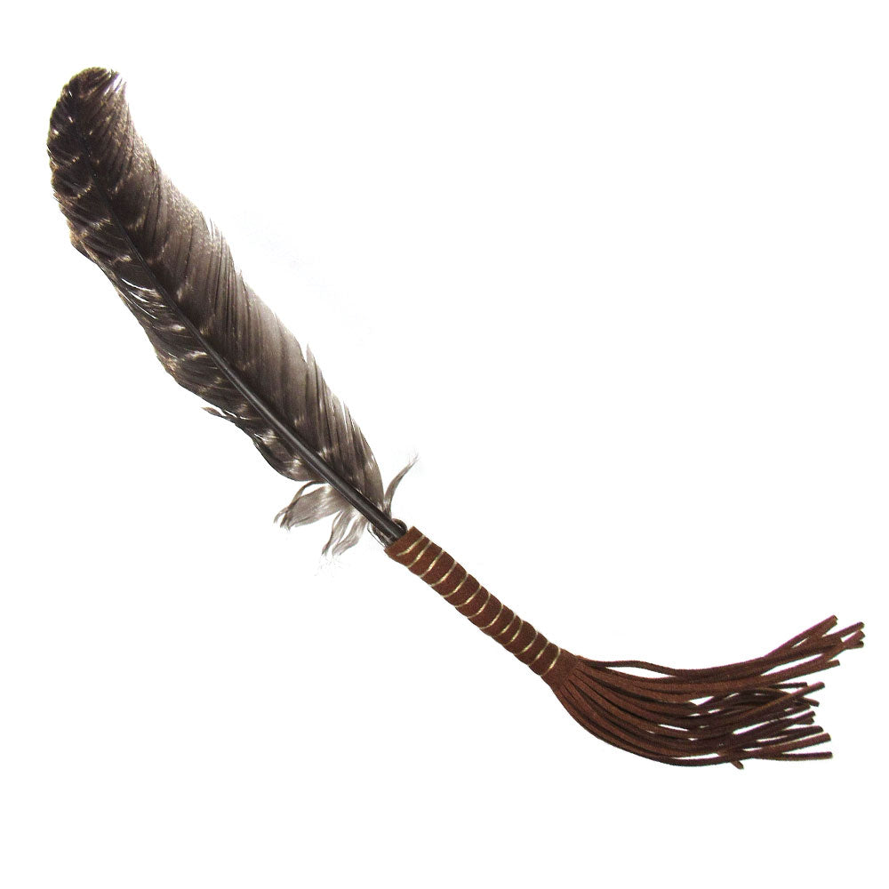 Leather-Wrapped Feather – Grove and Grotto