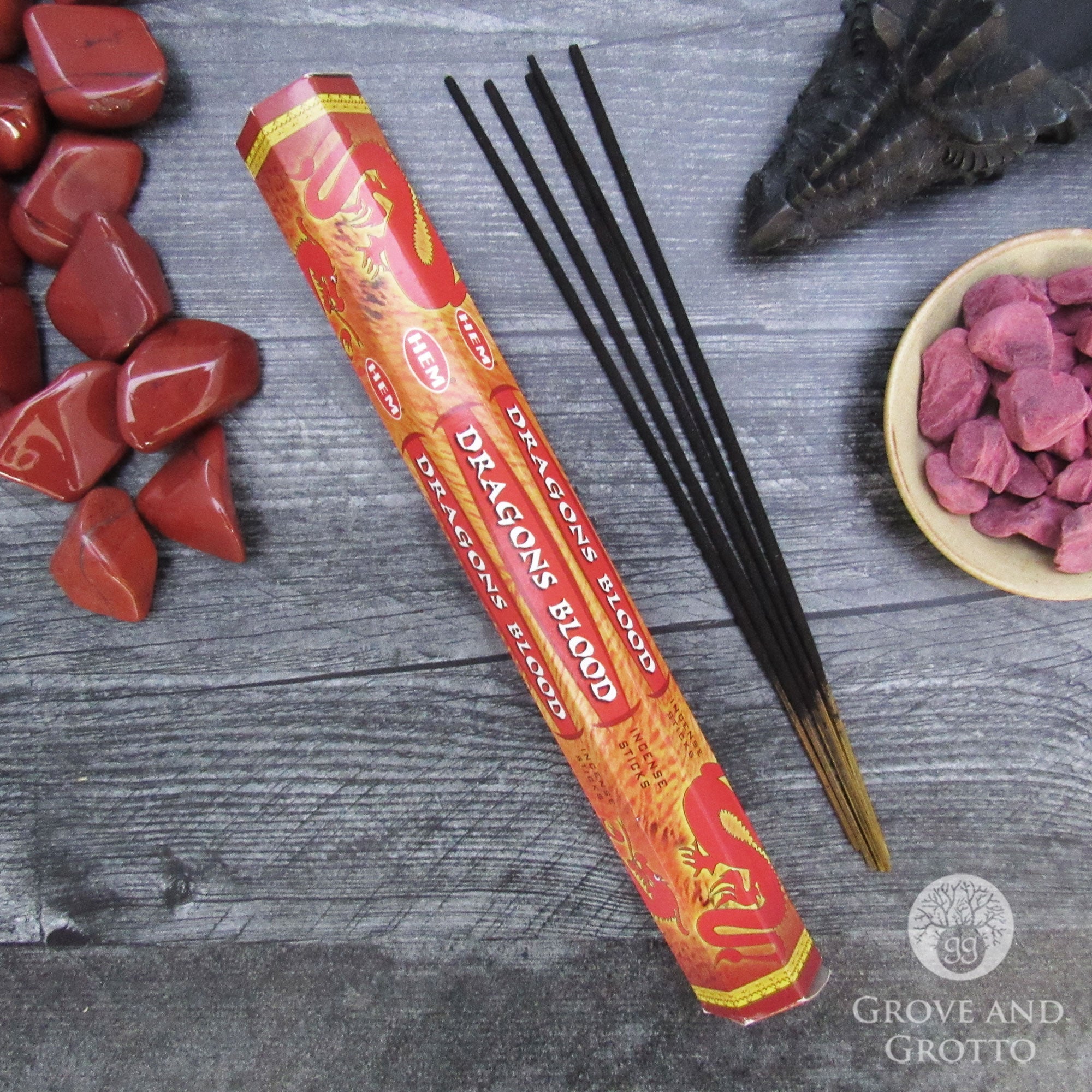HEM Incense Sticks - Dragon's Blood (20 Sticks) – Grove and Grotto