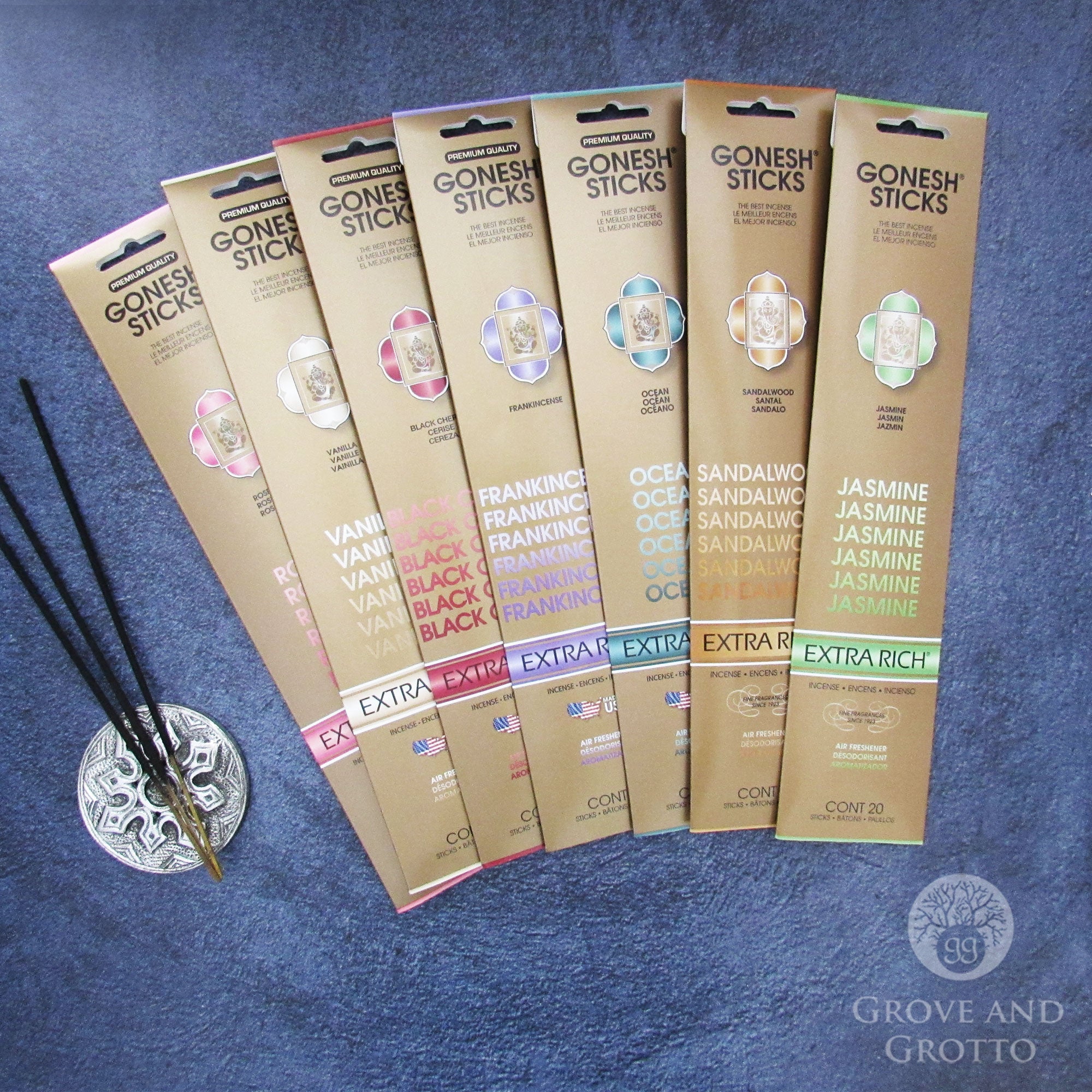 Gonesh Extra Rich Incense Sticks (Package of 20) - Musk – Grove and Grotto