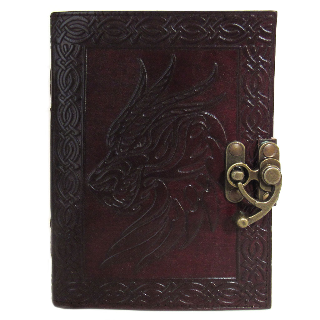 Celtic Dragon Leather Journal with Latch – Grove and Grotto