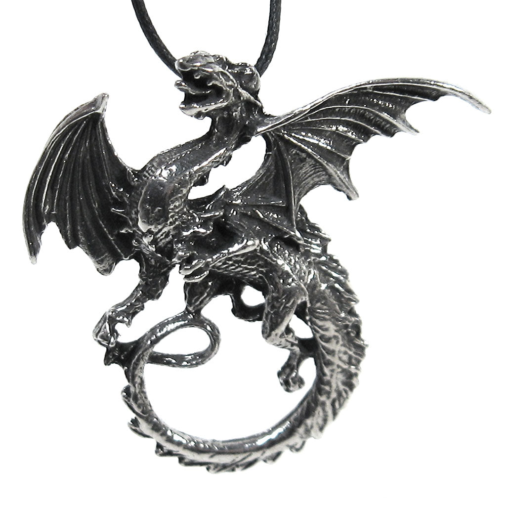 Large Celtic Dragon Pendant (Pewter) – Grove and Grotto