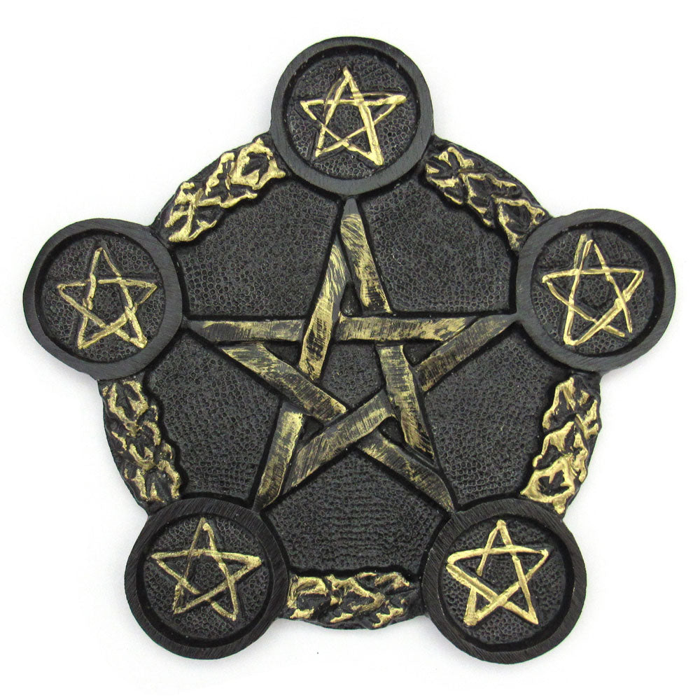 Pentagram Altar Plate and Tealight Holder – Grove and Grotto