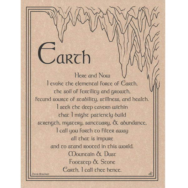 Earth Evocation Parchment Poster (8.5" x 11") – Grove and Grotto