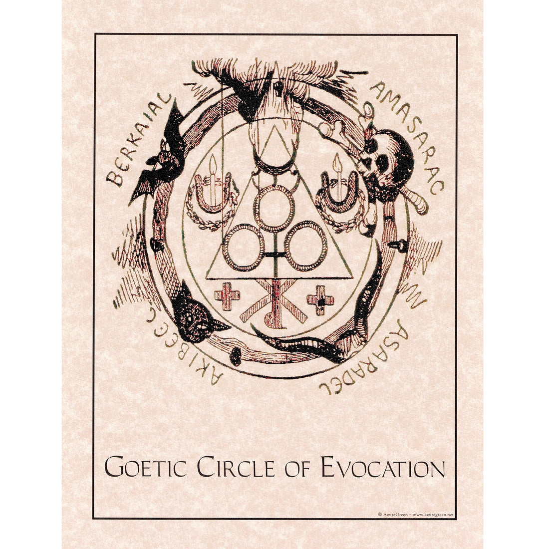 Goetic Circle of Evocation Parchment Poster (8.5" x 11") – Grove and Grotto