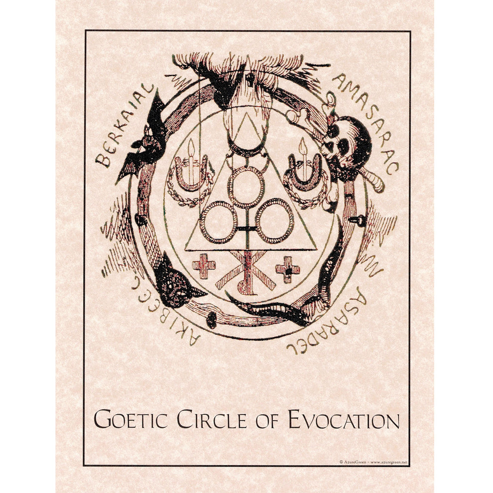 Goetic Circle of Evocation Parchment Poster (8.5" x 11") – Grove and Grotto