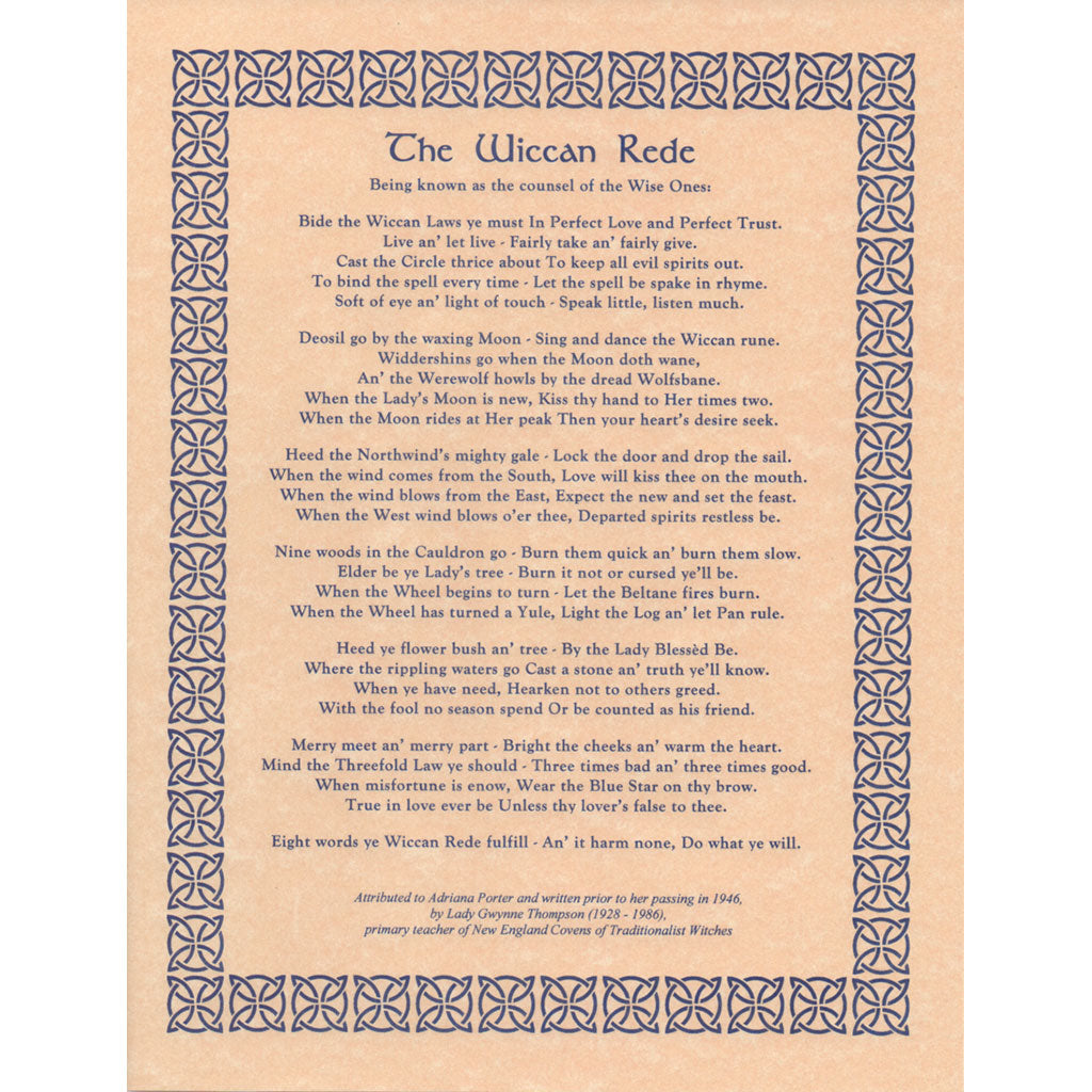 Wiccan Rede Printable
