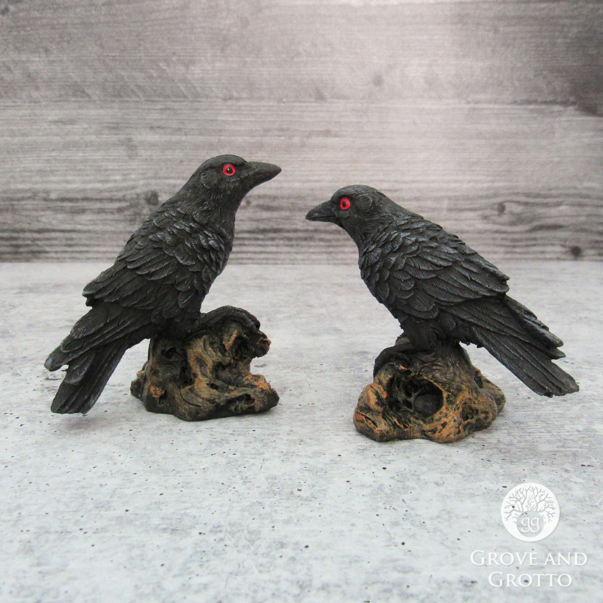 Raven Figurines (Set of 2) – Grove and Grotto
