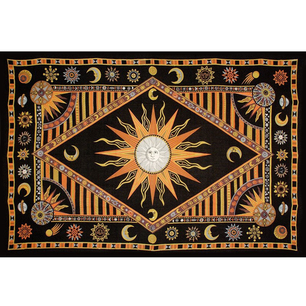 Celestial Sun And Moon Tapestry